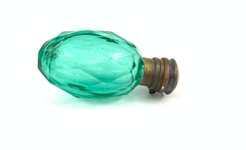 Antique Uranium Glass Oval Perfume Bottle - Etsy