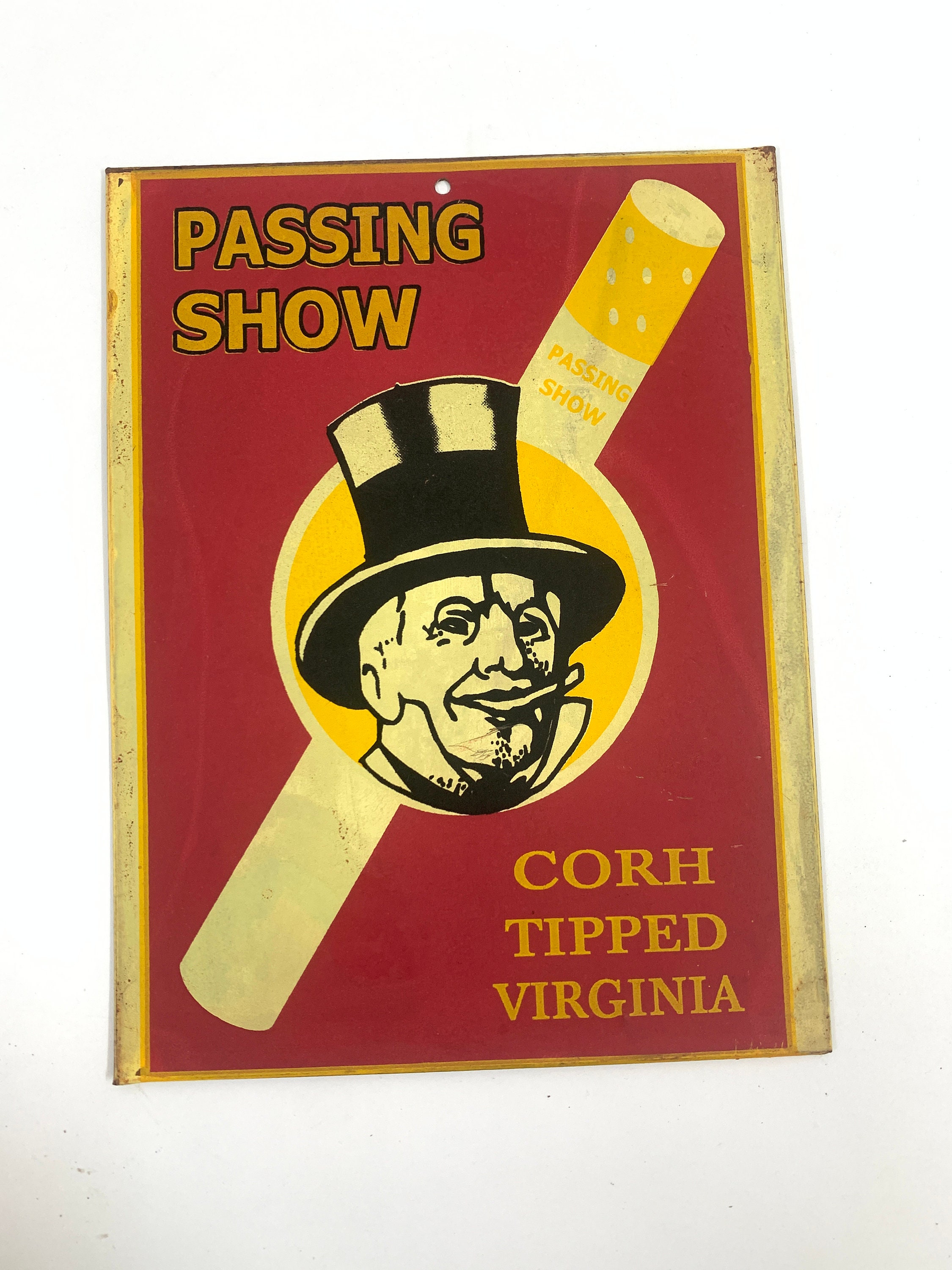 Vintage Passing Show Cigarettes Advertisement Board |passing Show ...
