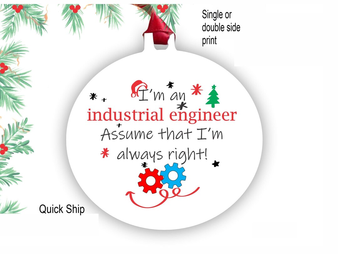 Industrial Engineer Ornament Funny Christmas Ornament - Etsy