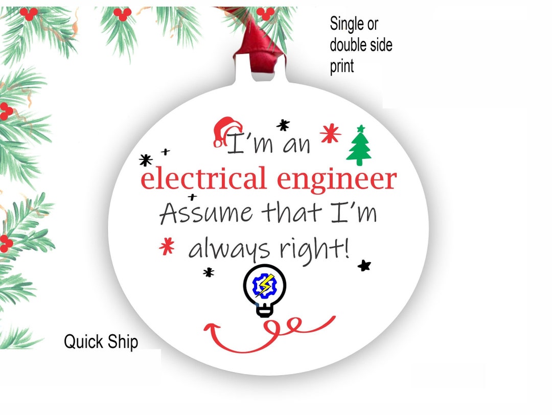 Electrical Engineer Ornament Funny Christmas Ornament - Etsy