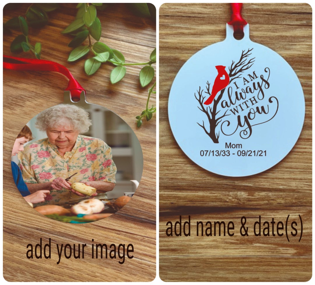 Red Cardinal Memorial Ornament Personalized Christmas Memory - Etsy