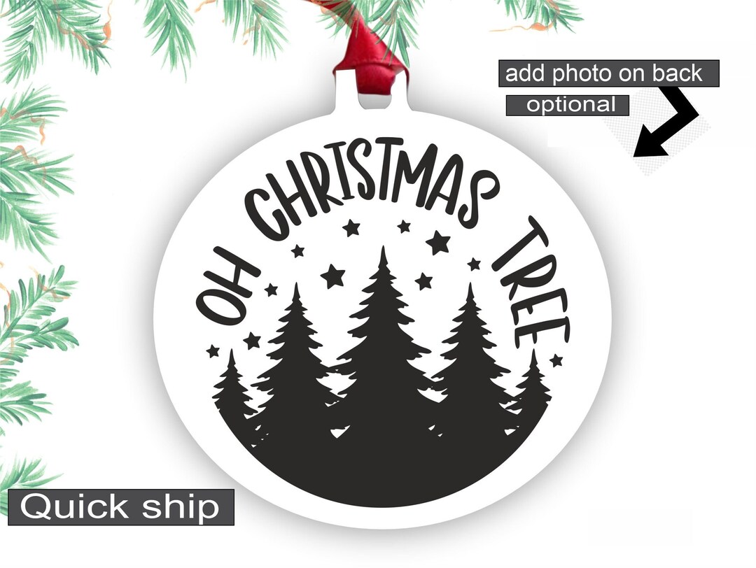 Oh Christmas Tree Picture Ornament Photo Ornament Christmas - Etsy