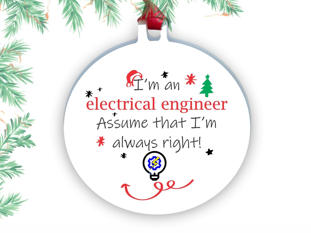 Electrical Engineer Ornament, Funny Christmas Ornament I'm an ...