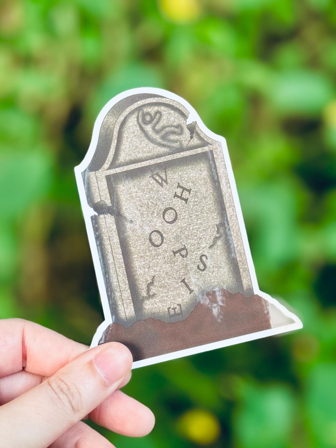 Grave Stoned: Whoopsie Grave Stone Sticker Slippery Floor Sticker - Etsy