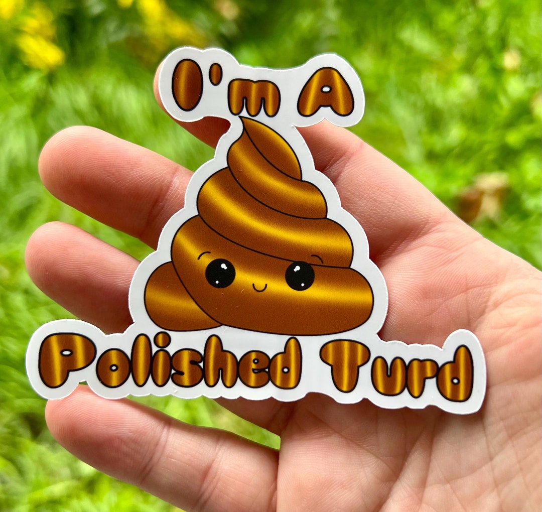 I'm A Polished Turd Self Improvement Sticker Poop Sticker - Etsy