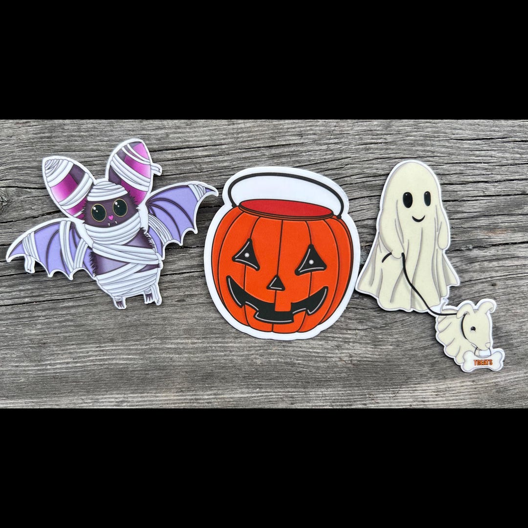 Trick or Treat 36 Sticker Pack Trick or Treating Sticker Packs Bat ...