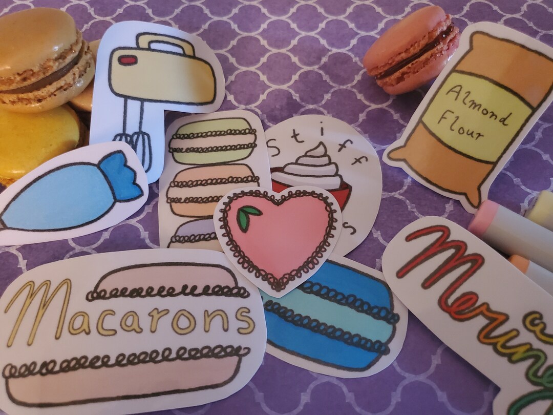Macaron Sticker Pack - Etsy