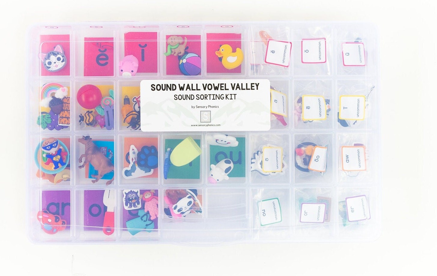 Sound Wall Vowel Valley Kit: Phonics & Sound Spelling With Mini Objects ...