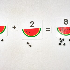 Watermelon Sensory Bin: Math Games, Red Rice & Seeds - Etsy