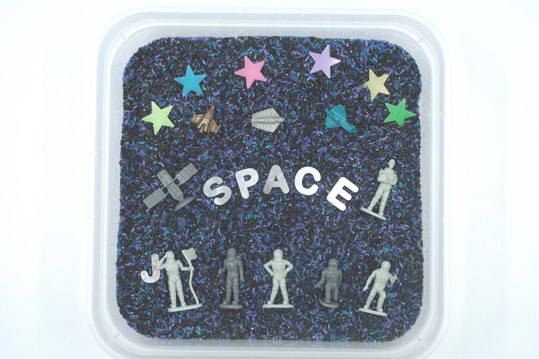 Space ABC Sensory Bin for Kids | Montessori Alphabet Learning Kit | - Etsy