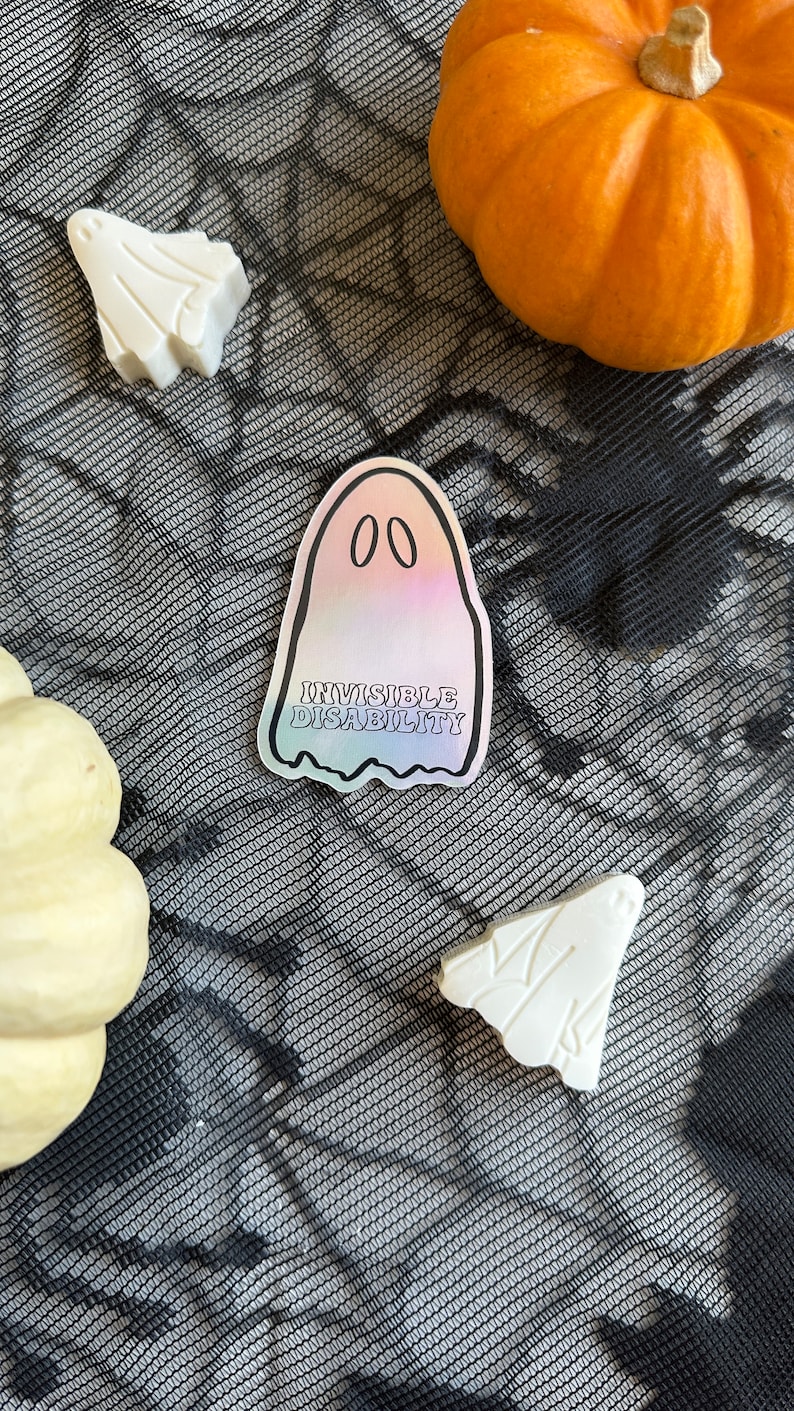 Invisible Disability Ghost Sticker: Holographic Disability Awareness - Etsy