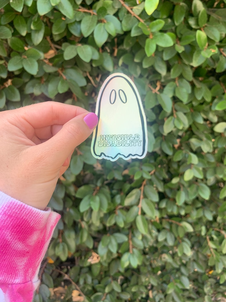 Invisible Disability Ghost Sticker: Holographic Disability Awareness - Etsy