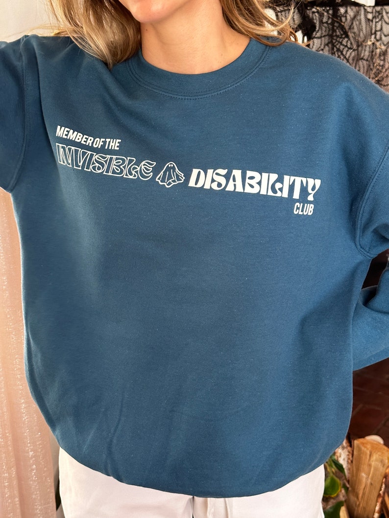 Invisible Disability Club Sweatshirt: Ghost Spoonie Crewneck - Etsy
