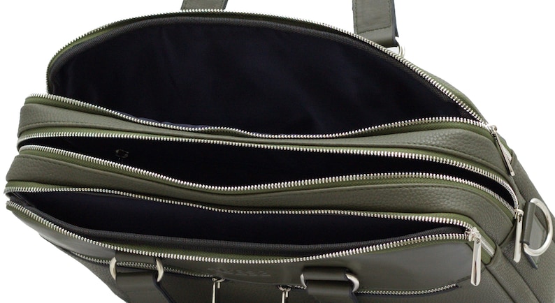 Vegan Leather Briefcase , Green Briefcase , Vegan Leather Laptop Bag ...