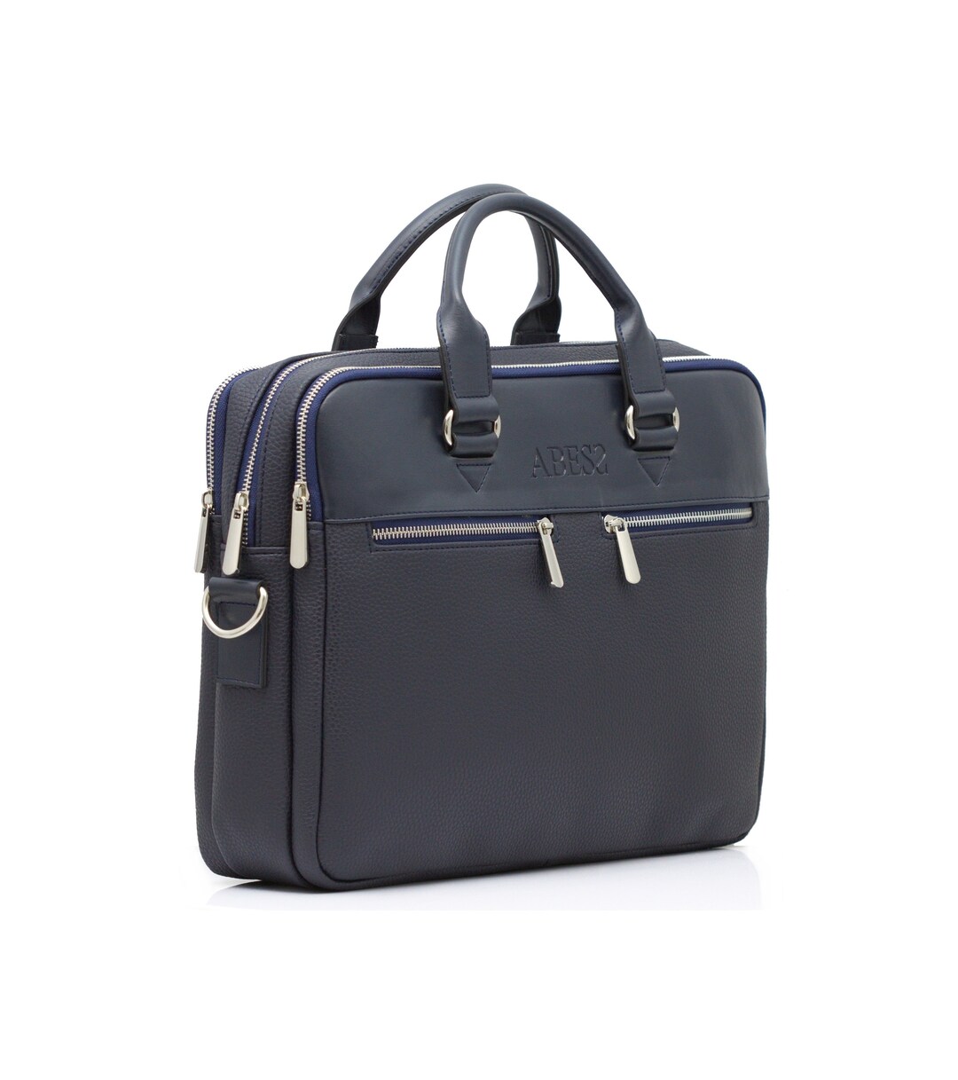 Luxury Briefcase , Vegan Leather Briefcase , 14 '' Laptop Bag , Navy ...