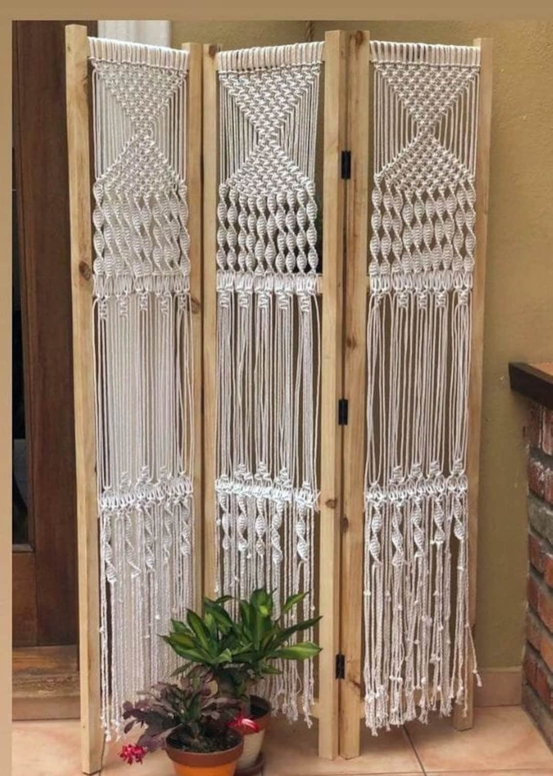Handmade Macrame Screen, Room Divider - Etsy