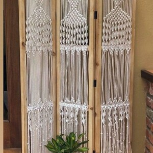 Handmade Macrame Screen, Room Divider - Etsy