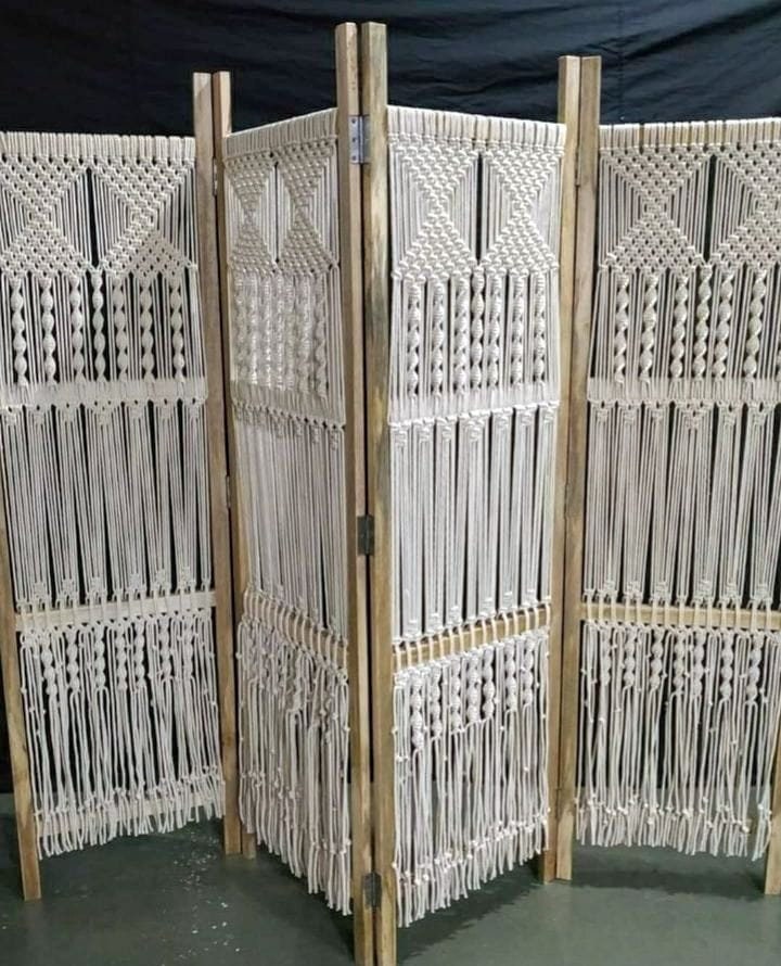 Handmade Macrame Screen, Room Divider - Etsy
