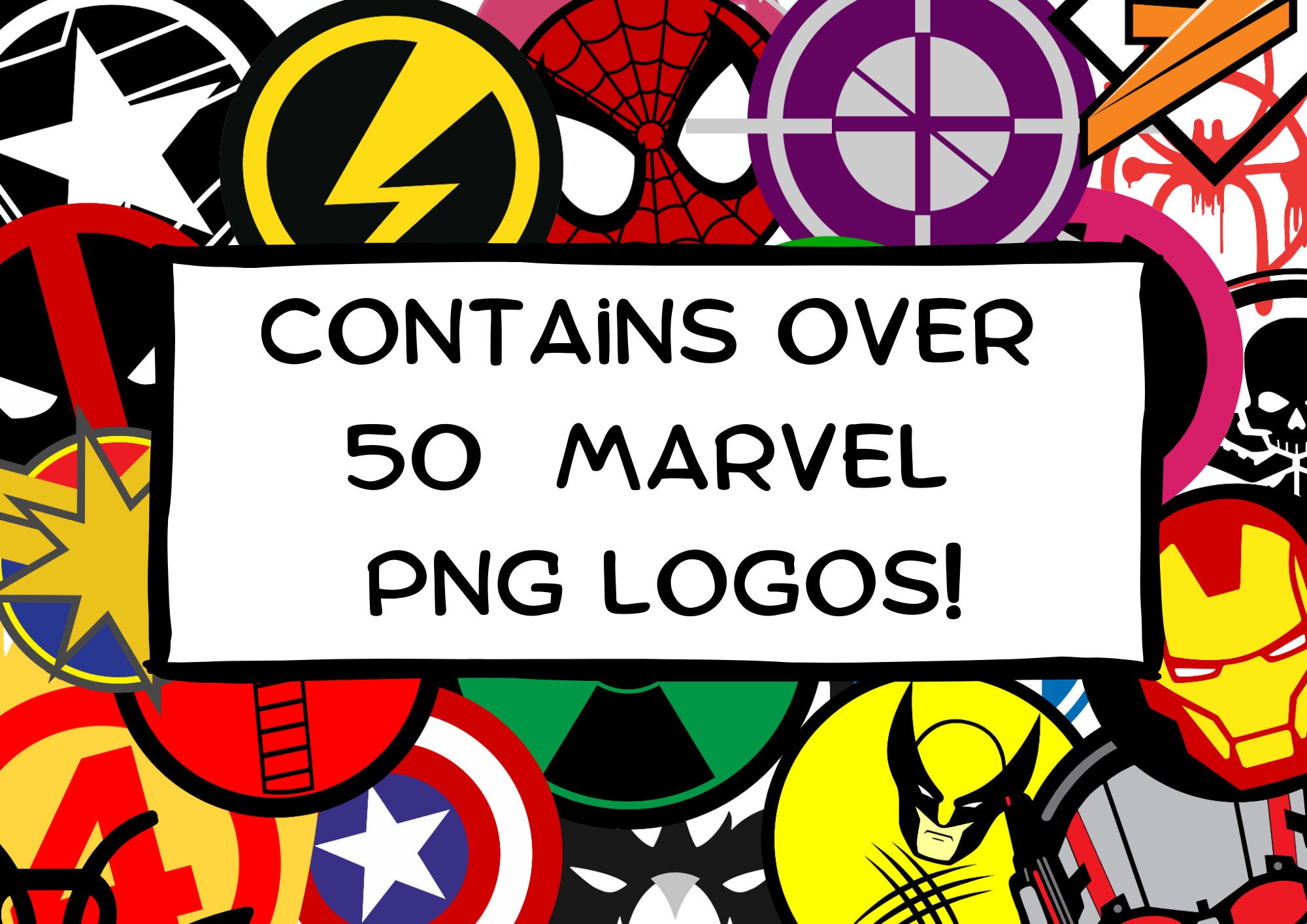 Marvel PNG Logos - Etsy