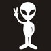 Alien Peace Vinyl Decal - Etsy