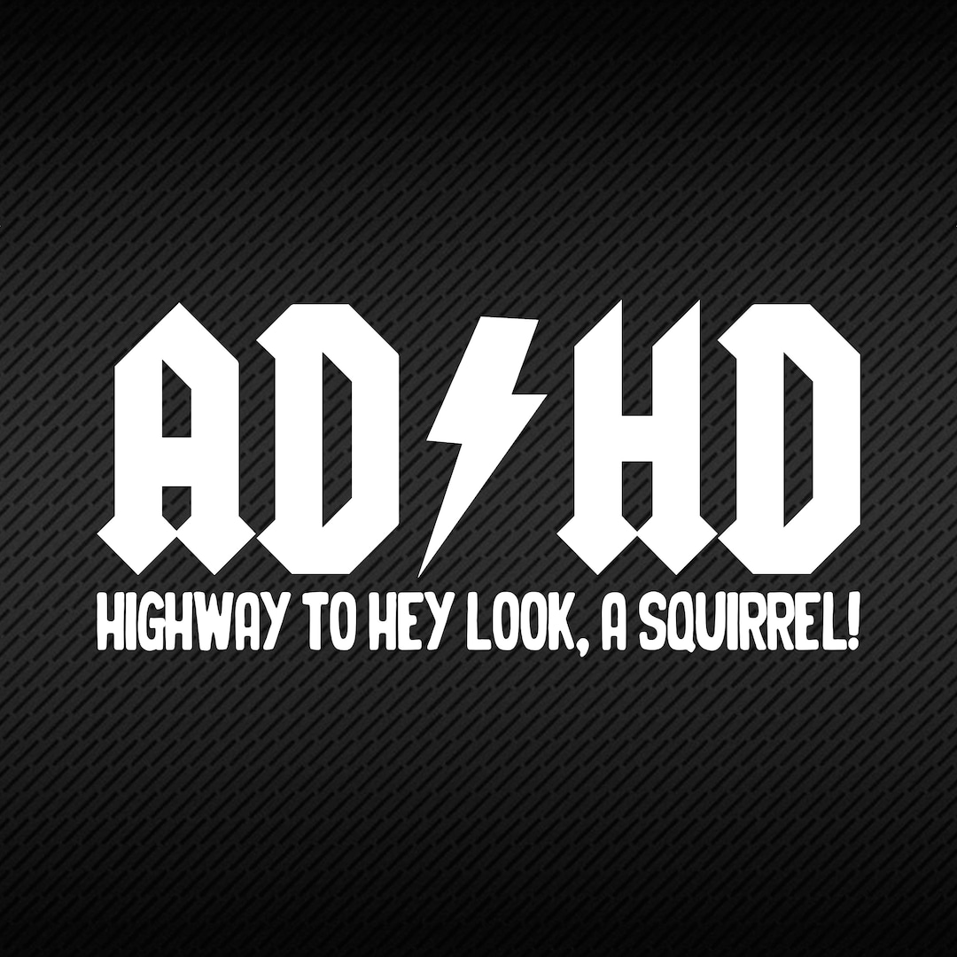 AD/HD Highway to Hell Squirrel Decal, Car Decal, Laptop Sticker, Vinyl ...