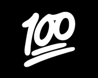 100 Emoji Decal - Etsy