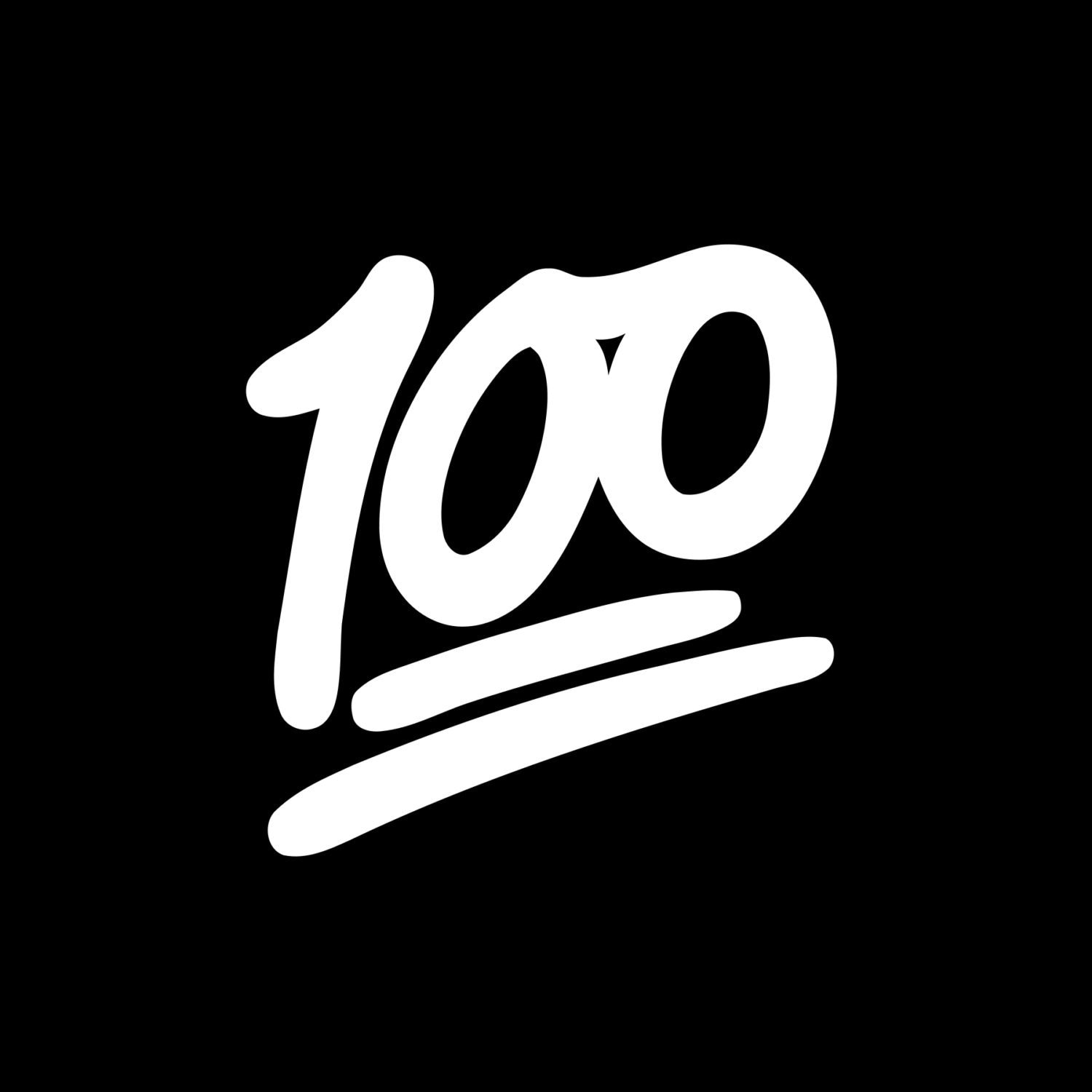 One Hundred Emoji 100 Vinyl Decal - Etsy