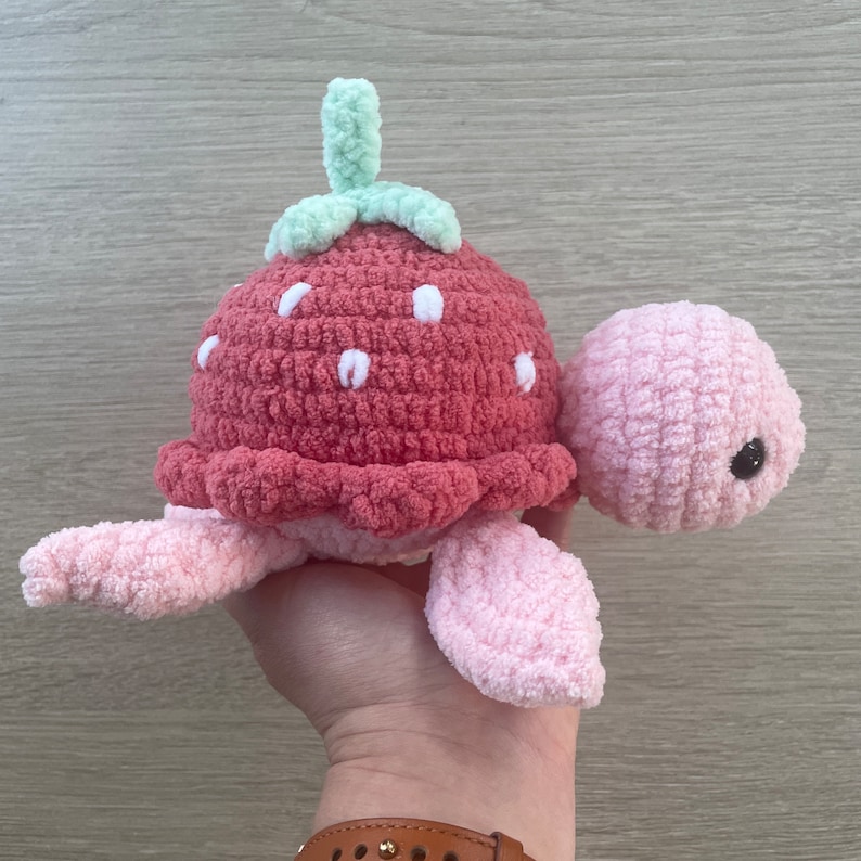 Strawberry Turtle Crochet/amigurumi Pattern | Crochet Plushie Pattern ...