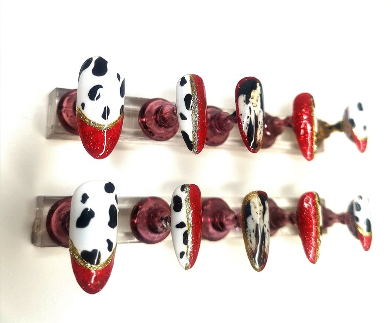 Cruella Deville Portrait Press on Nails - Etsy