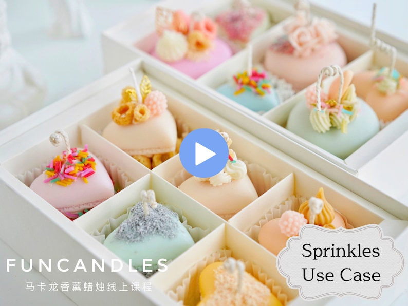 SPRINKLES Candle Making Course • Rainbow Sugar Hangovers Candle Decor ...