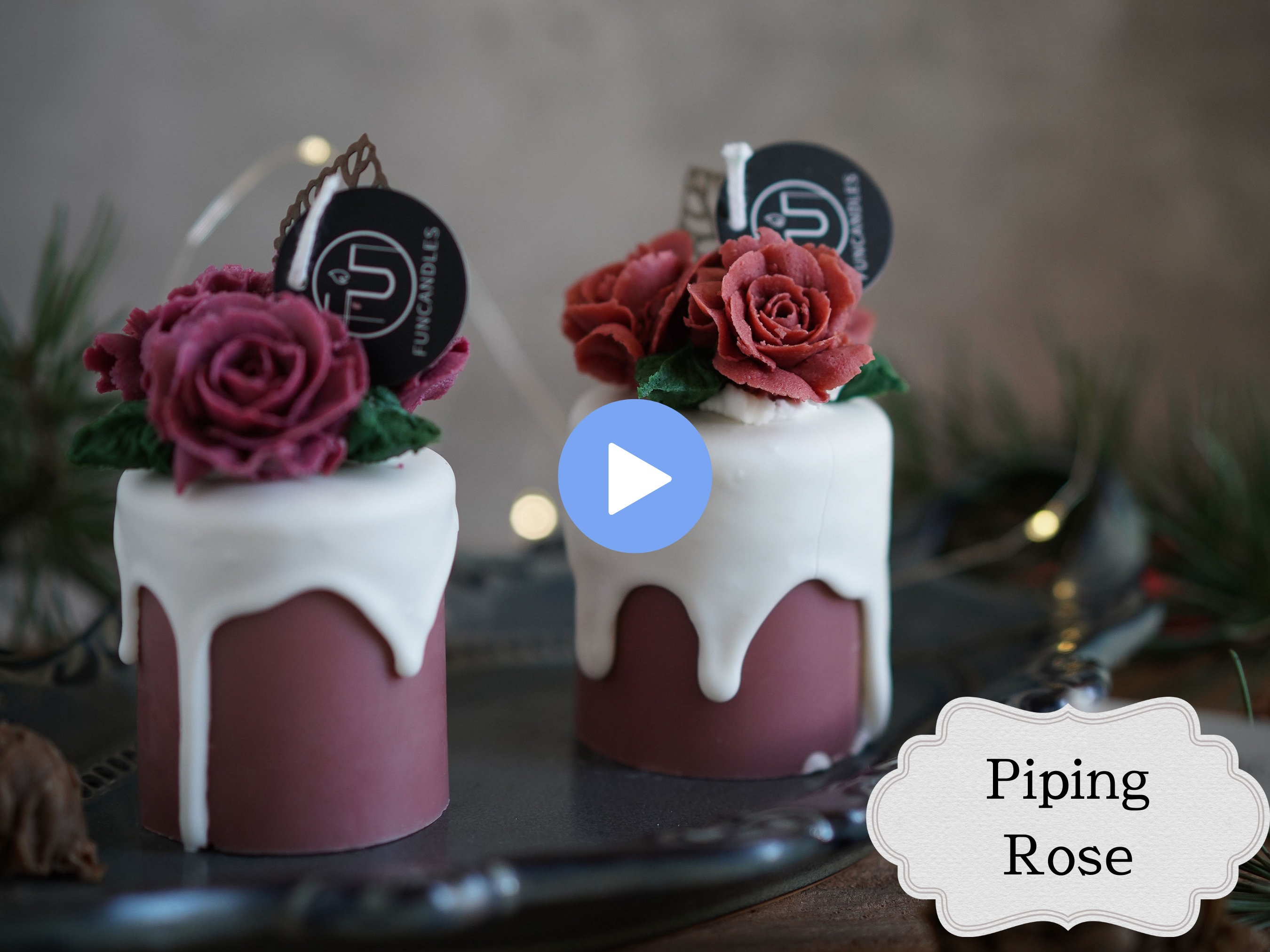 ROSE Candle Making Course Piping Flower Candle Recipe, Piping Rose on ...