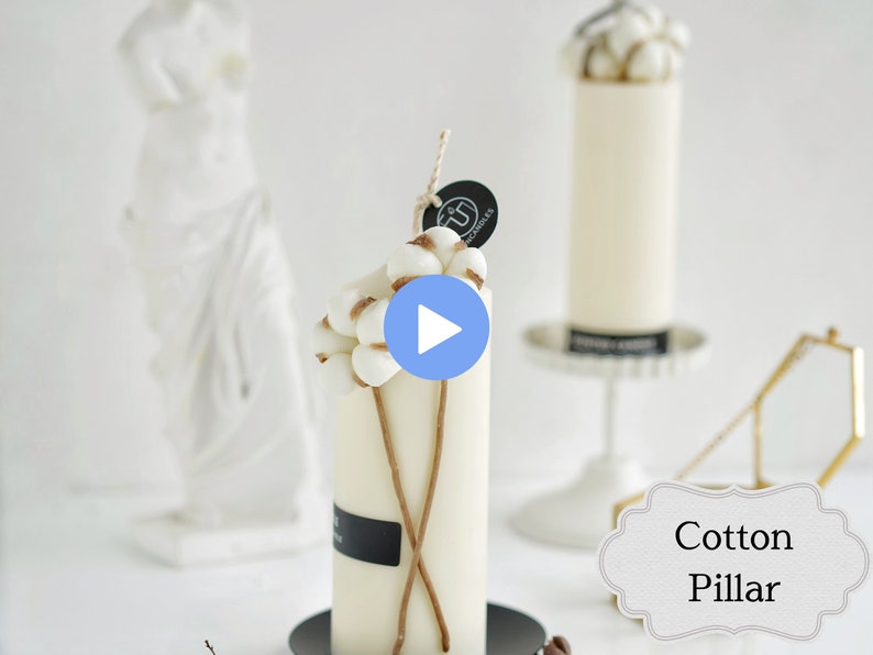 COTTON Pillar Candle Making Course Piping Flower Candle, Comfort Cotton ...
