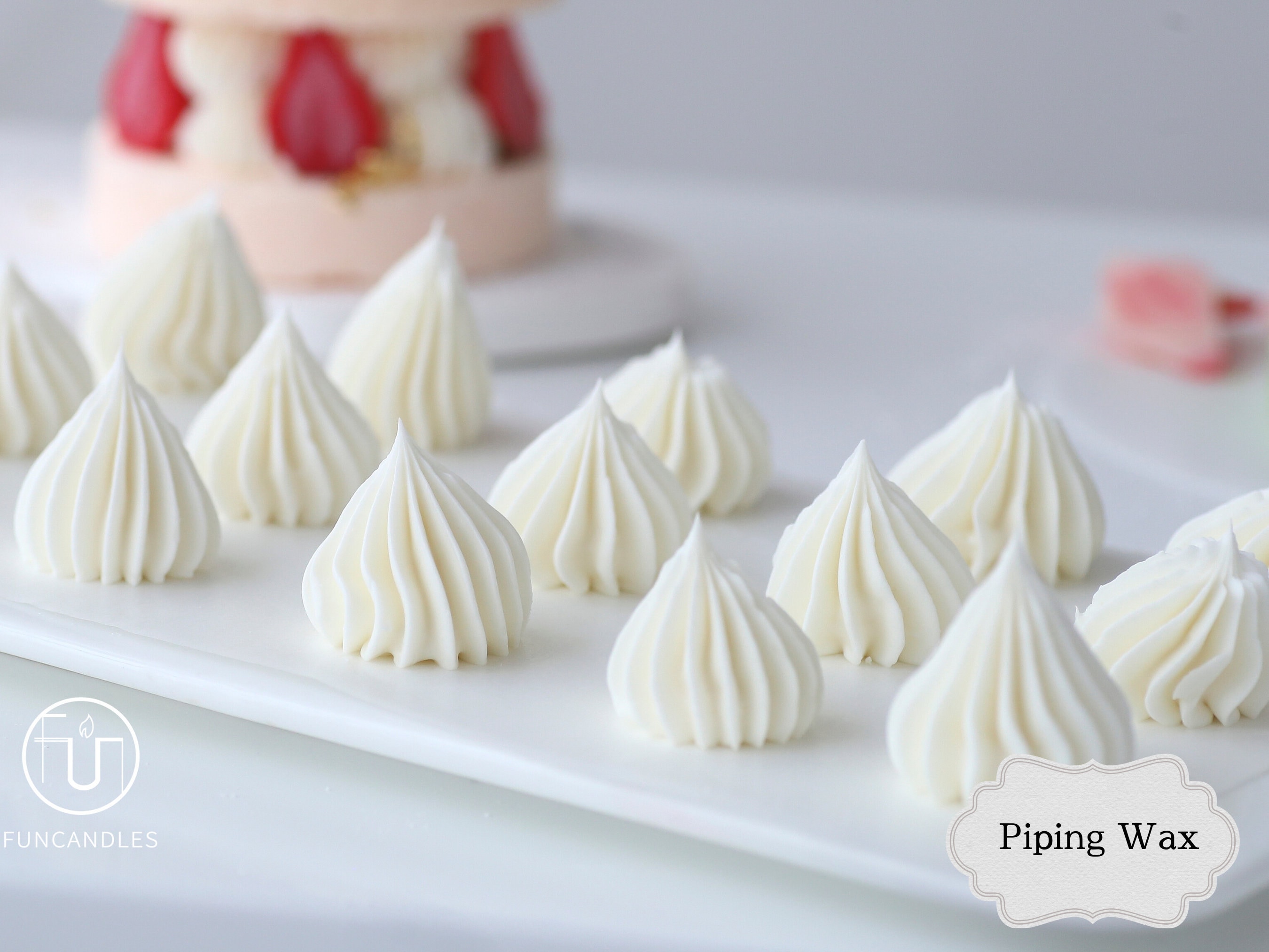 PIPING WAX Candle Making Course Cream Decor for Cake & Dessert Candles ...