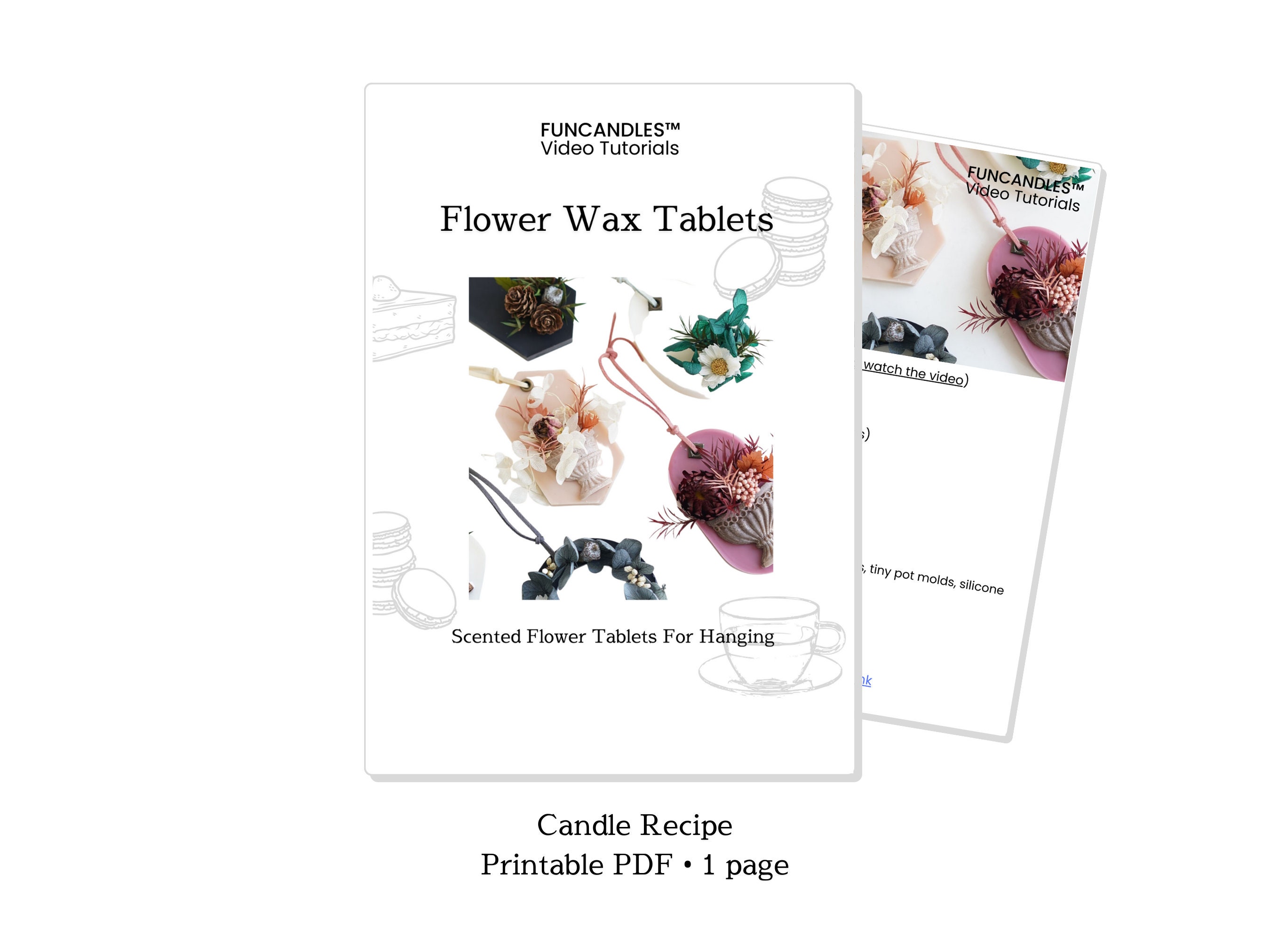 FLOWER TABLETS Candle Making Course • Scented Tablet for Hanging ...