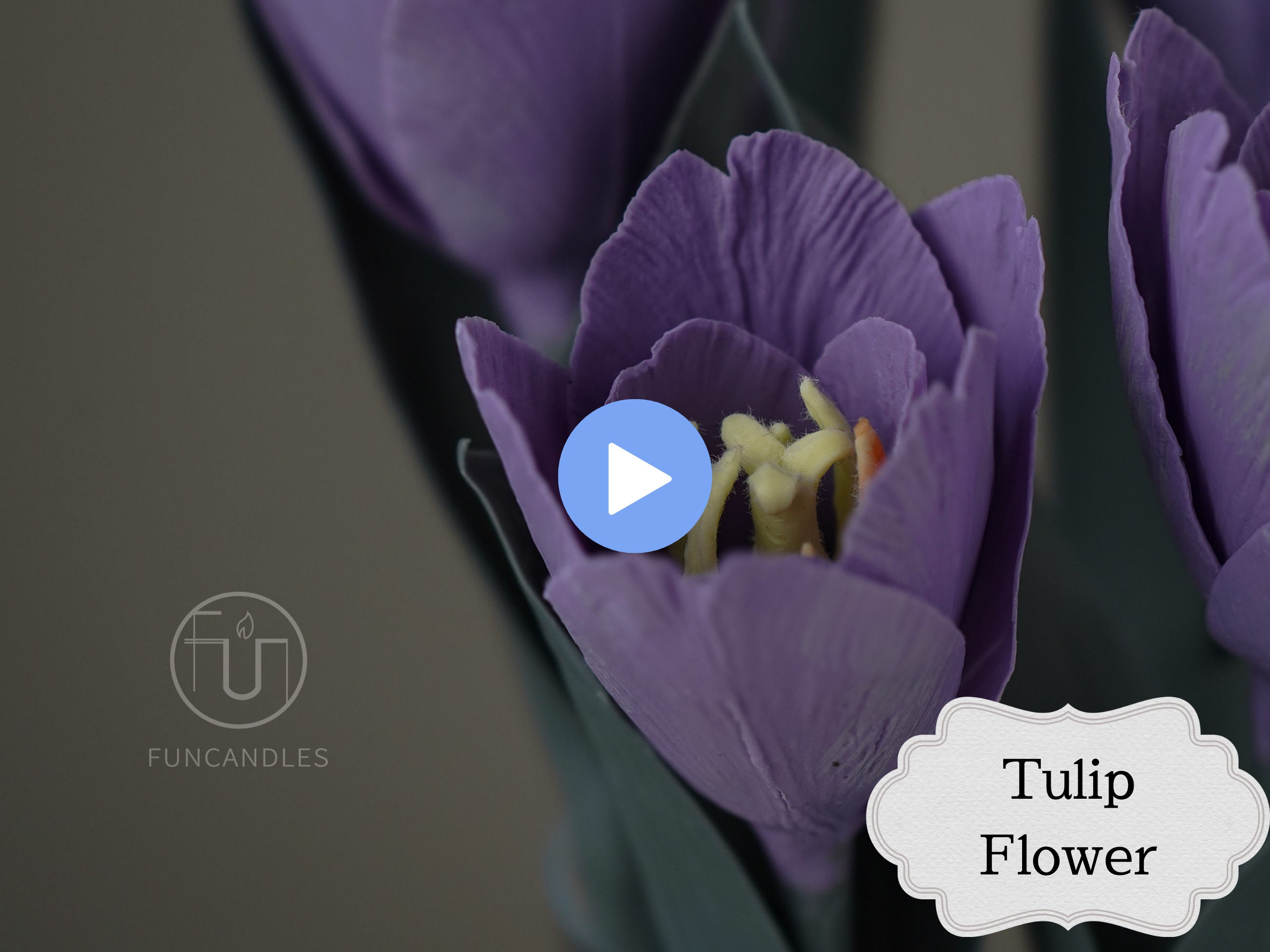 TULIP Flower Candle Making Course • Healthy Beeswax Candle, Purple ...