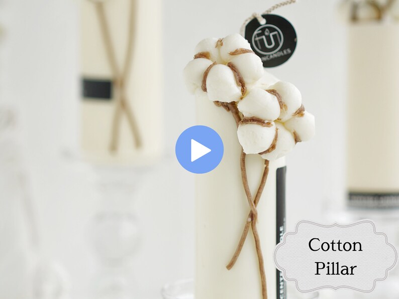COTTON Pillar Candle Making Course Piping Flower Candle, Comfort Cotton ...