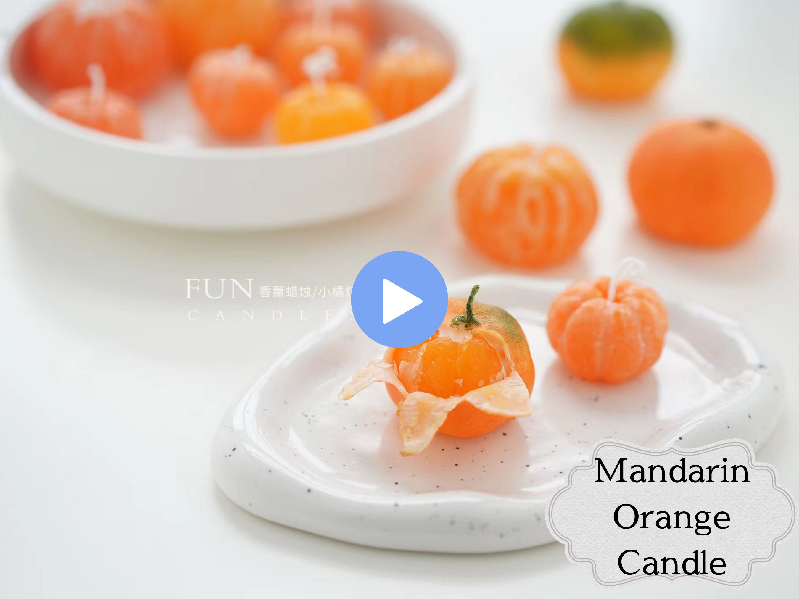 MANDARIN ORANGE Fruit Candle Making Course • Soy Wax, Beeswax Candle ...