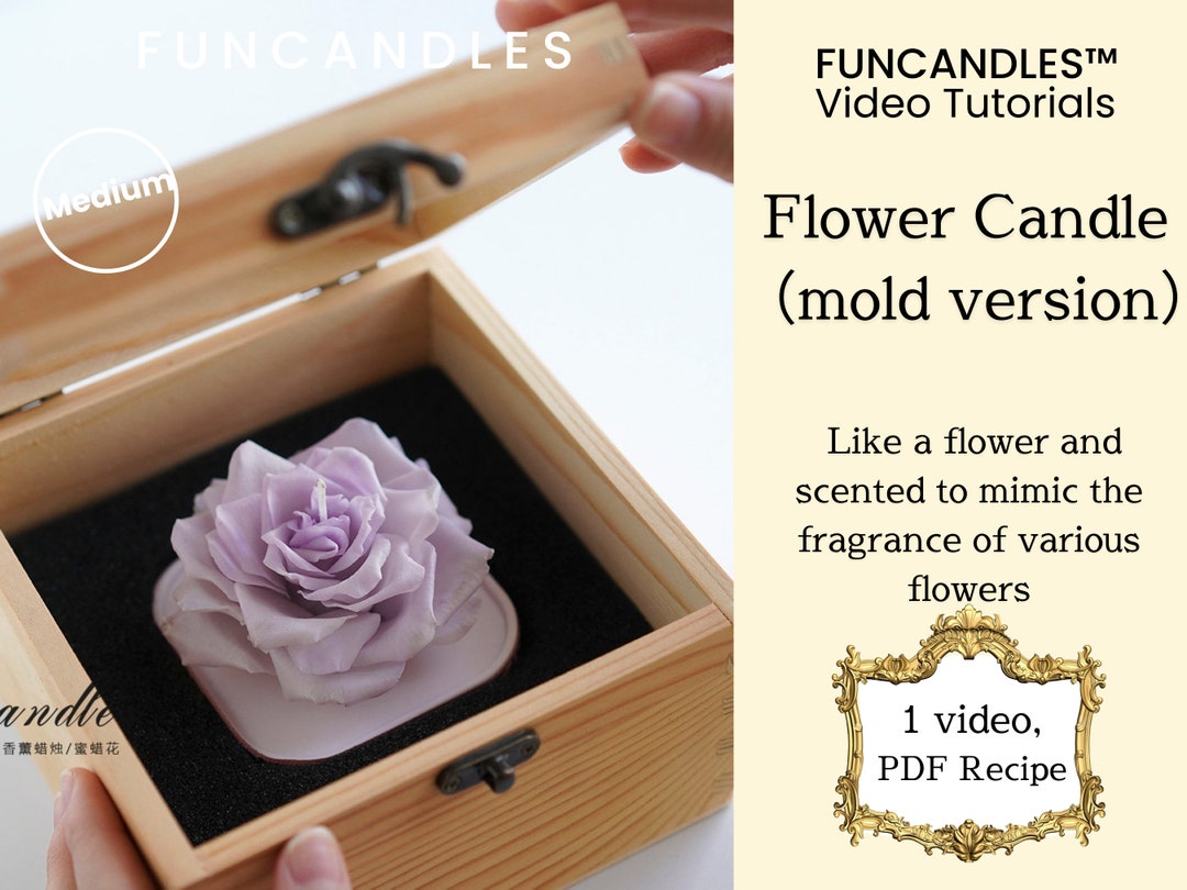 Mold Version Flower Candle Making Course • Healthy Beeswax Flower ...