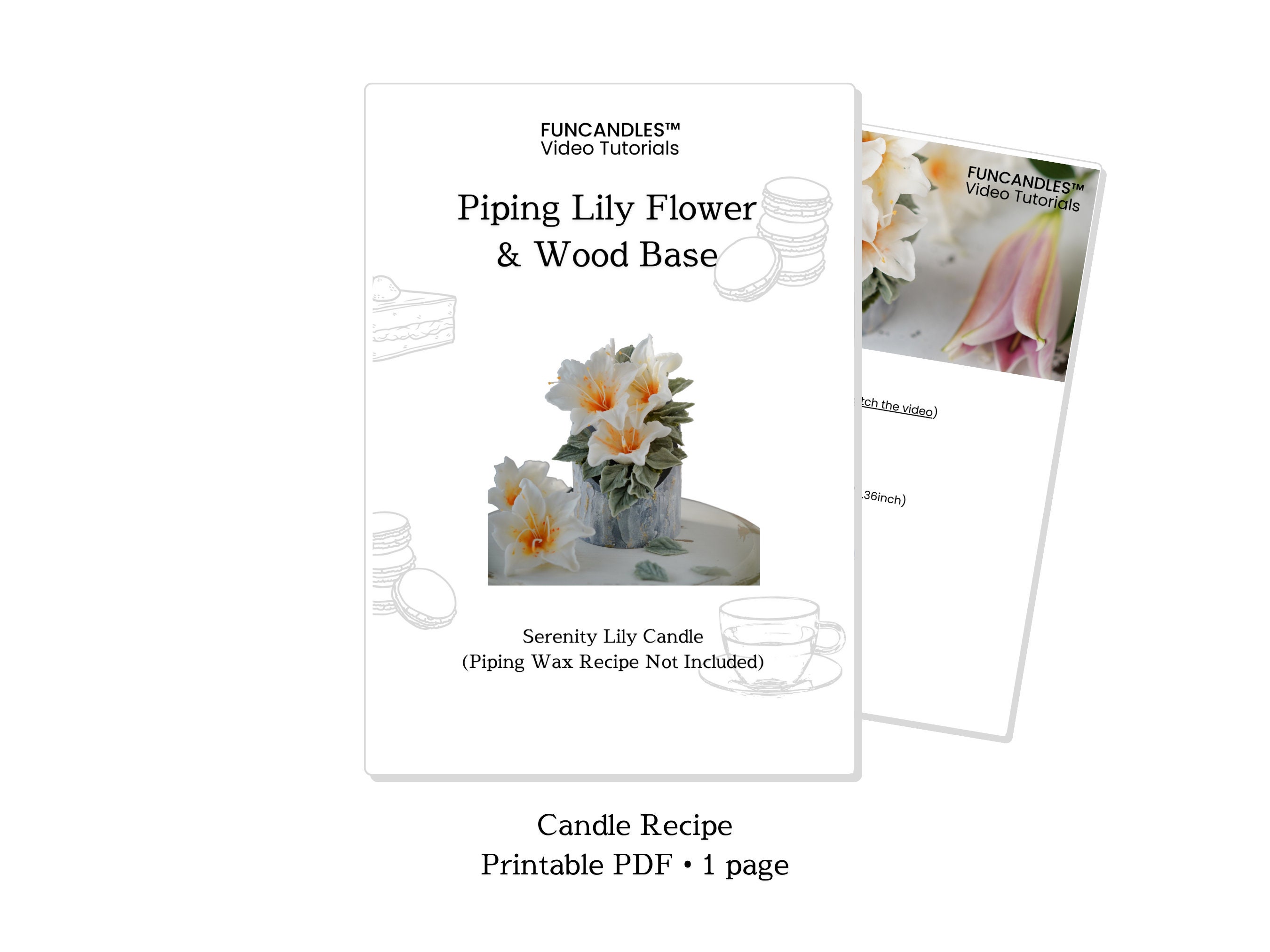 Lily Candle Making Course• Piping Flower Candle Recipe, Piping Lily on ...