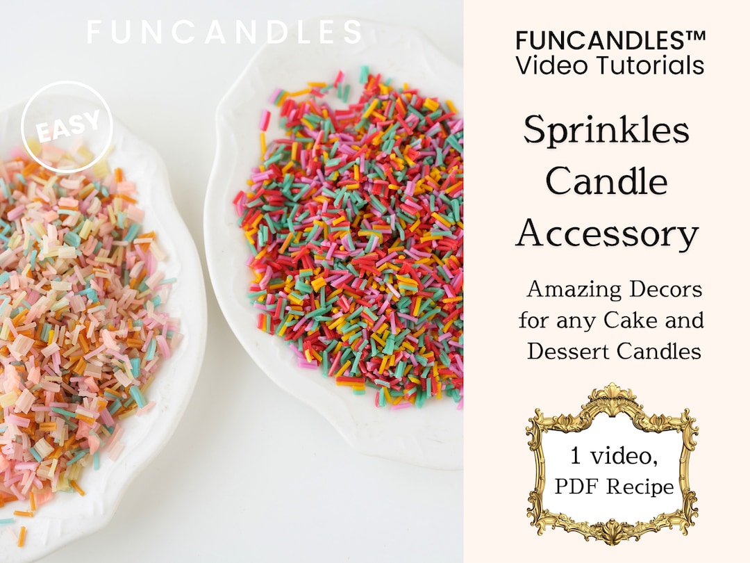 SPRINKLES Candle Making Course • Rainbow Sugar Hangovers Candle Decor ...