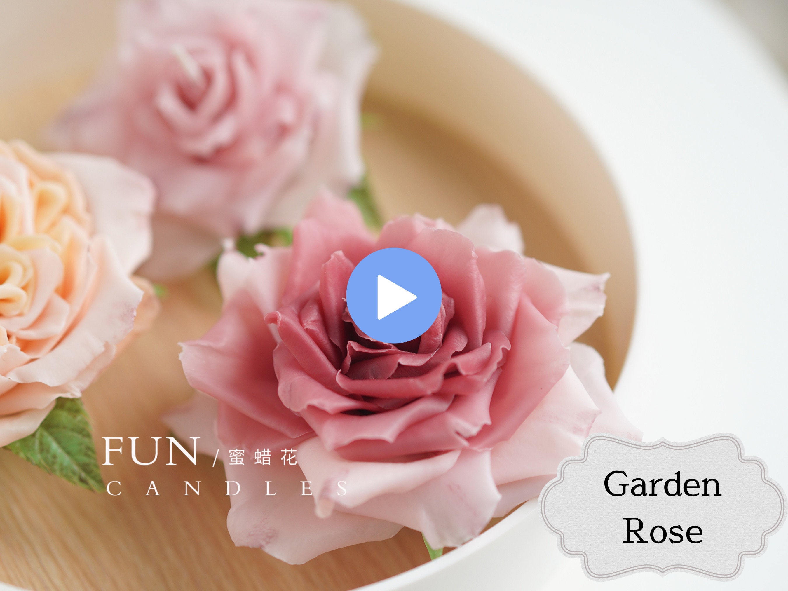ROSE FLOWER Candle Making Course Healthy Beeswax Flower Candle, Garden ...