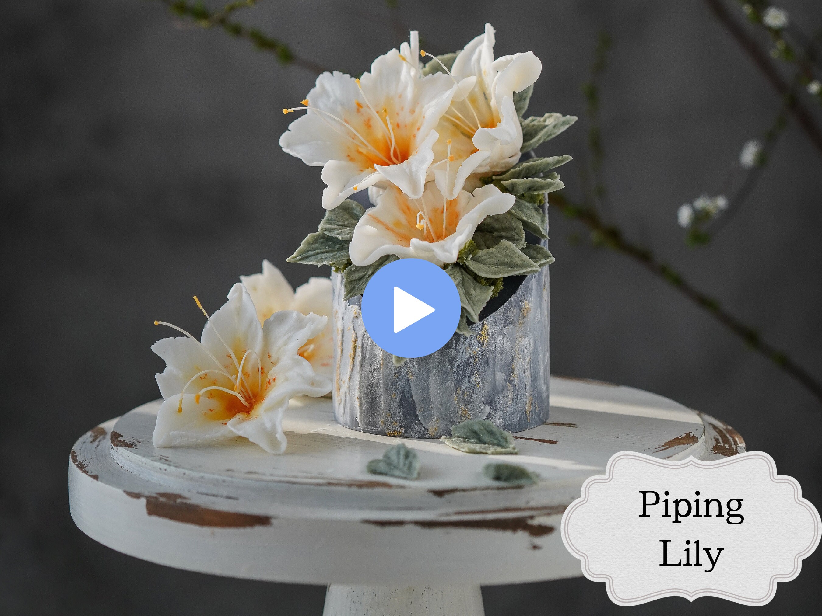 Lily Candle Making Course Piping Flower Candle Recipe, Piping Lily on a ...