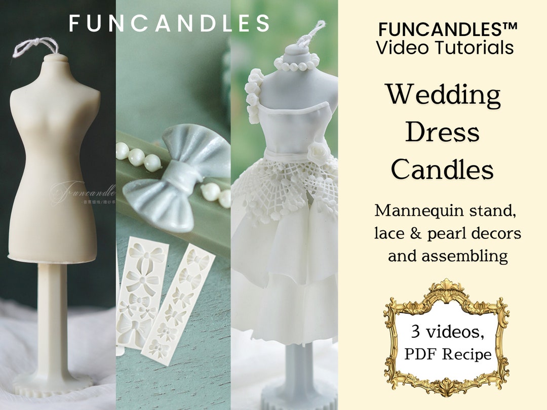3-in-1 WEDDING DRESS SET Candle-making Course, Wedding Ceremony Candle ...