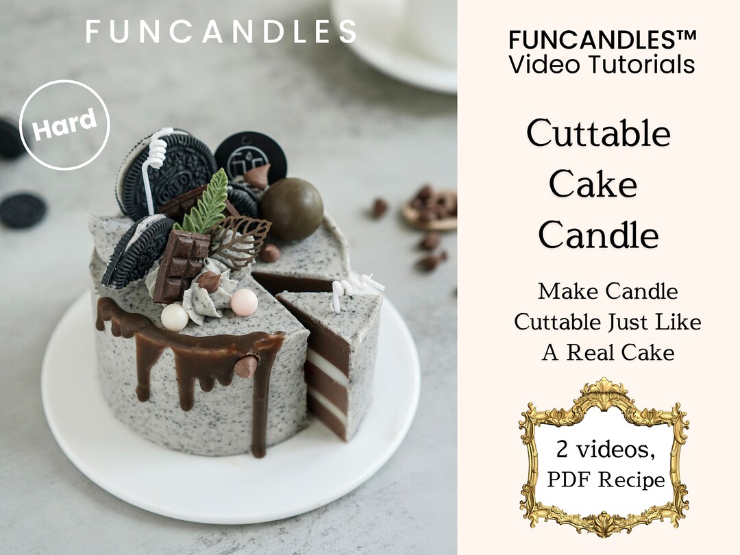 CUTTABLE CAKE Candle Making Course • Birthday Cake Candle Recipe, Soft ...