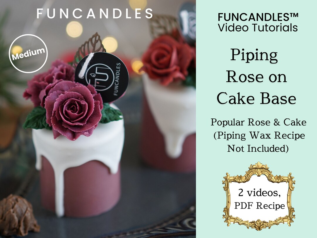 ROSE Candle Making Course• Piping Flower Candle Recipe, Piping Rose on ...