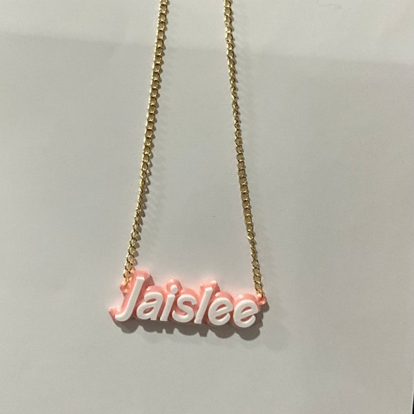 Custom Name Barbie Necklace - Etsy