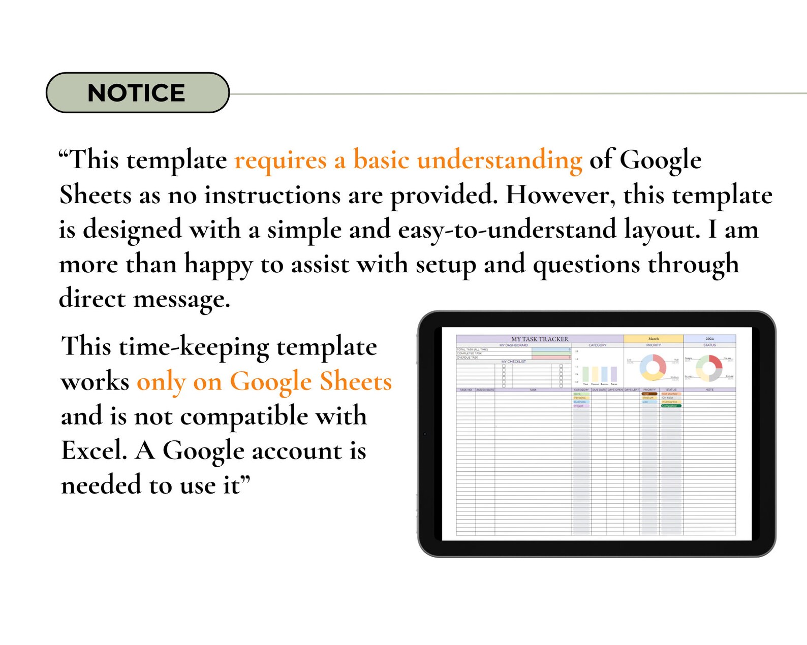 Task Tracking Spreadsheet Task Planner Digital to Do List Google Sheets ...
