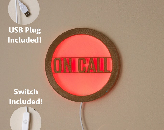 On the Phone Light up Warning Sign Finished in a Mahogany Finish Look ...