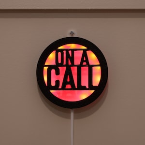 3" Busy Work Indicator on Call Light Sign - USB Powered With Switch - Etsy