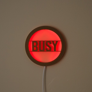 Busy USB Light - 5-inch Business Meeting Work From Home LED Neon Sign ...